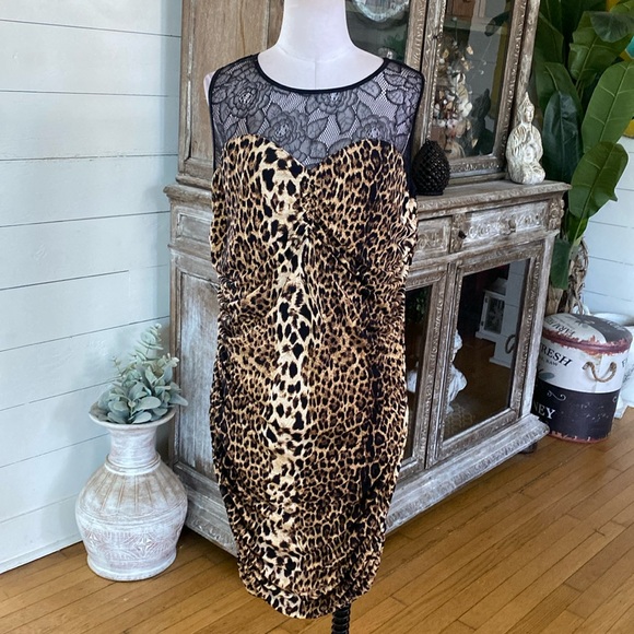 torrid | Dresses | Torrid Lac Animal Print Illusion Dress X New | Poshmark